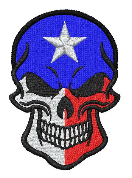 Texas Flag Skull – Embroidstock