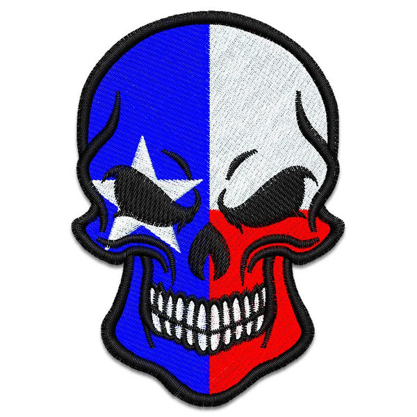 Texas Flag Skull Embroidery Design – Embroidstock