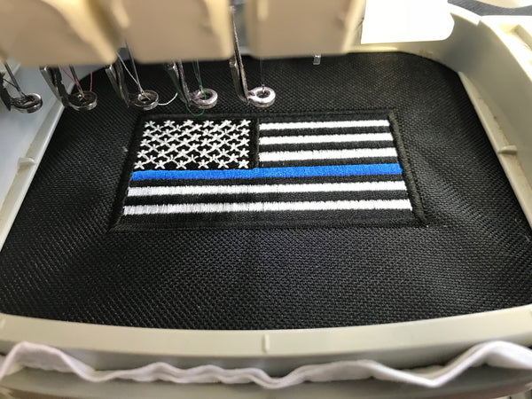 Thin Blue Line Flag Embroidery Design – Embroidstock