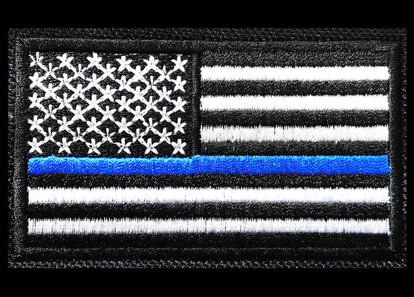 Thin Blue Line Flag Embroidery Design – Embroidstock