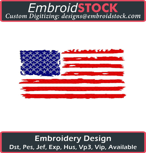 American Flag Embroidery Design – Embroidstock